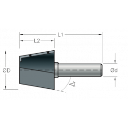 Stehle Hardmetalen Kantenfrees - fasefrees 15° - Ø24 x 44 mm - 50502255 ...